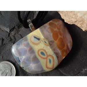 PLJ Glass Art | Jewelry | Lg Fused Glass Pendant Fused Glass Jewelry ...